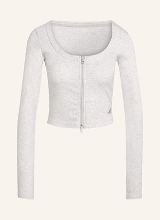 adidas Sweatjacke Seasonal Essentials Rib grau