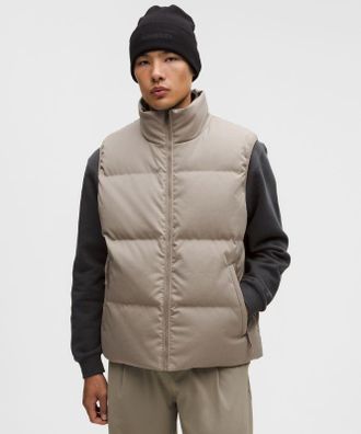 lululemon Always Down Puffer-Weste Tech Canvas f&uuml;r M&auml;nner - Khaki - Gr&ouml;&szlig;e XL