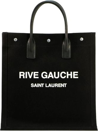 Saint Laurent Crossbody Bags - Rive Gauche Logo Tote Bag - Gr. unisize - in Schwarz - f&uuml;r Damen
