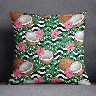 Bonamaison Le Jardin du Lin Kissenhüllen, Cotton, Mehrfarbig, 45x45