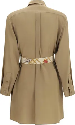Burberry Womens Beige Silk Casual Dress