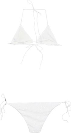 Os&eacute;ree Femme, Maillots de bain, Blanc, Taille: 42 FR Paillettes Microkini