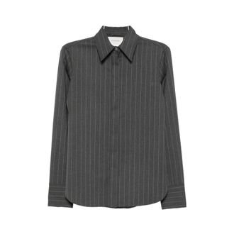 Sportmax Slim Wool Shirt - - Blouses & Shirts - Damen - Grau - 2XS