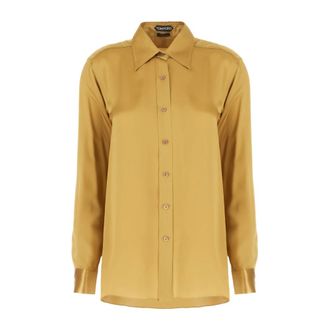 Tom Ford Femme, Blouses et Chemises, Jaune, Taille: 40 FR Silk Shirt