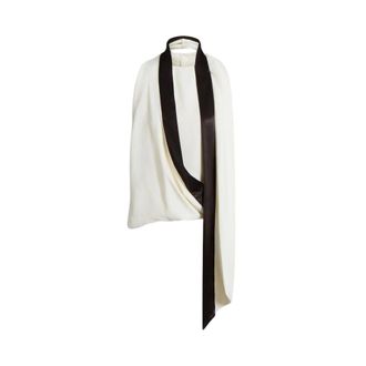 Alberta Ferretti Femme, Tops, Blanc, Taille: 36 FR Haut avec d&eacute;tail foulard