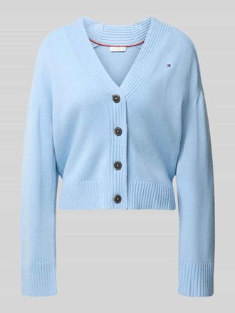 Tommy Hilfiger Cardigan aus Wolle mit Logo-Detail
