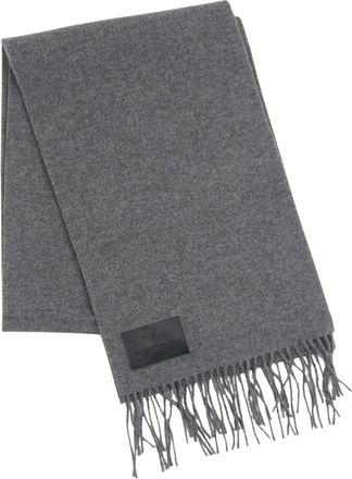 Hogan Femme, Accessoires, Gris, Taille: ONE Size Fringes Scarf