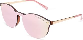 Clandestine Sonnenbrille Loop 3 Habana Rose - Rosa Nylon Gläser und Stahlrahmen - Sonnenbrille für Männer & Damen - Mit Smart Vision Technology - Bessere Sicht un