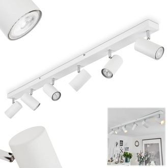 HOFSTEIN Deckenleuchte Javel, moderne Deckenlampe aus Metal in Wei&szlig;, Leuchte im modernen Design mit drehbaren Schirmen, 6-flammig, 6 x GU10 max. 35 Watt