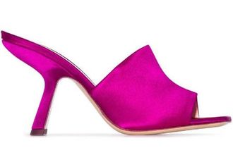 Nicholas Kirkwood Fuchsia Alba Satin Mules Size 36