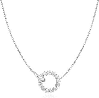 Ania Haie Damen Halskette MISS TWINKEL aus 925 Sterling Silber, besetzt mit 13 Zirkonia, Größe: 43 cm + 5 cm Verlängerung, inkl. Geschenkverpackung