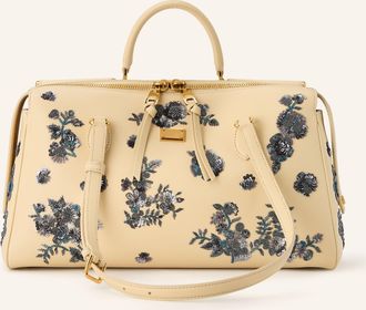 Dolce & Gabbana Handtasche Vittoria Medium Mit Pailletten beige