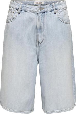 Only & Sons Herren Onscarl Balloon LBB 3884 Tai DNM Shorts, Light Blue Bleached Denim, XXL EU