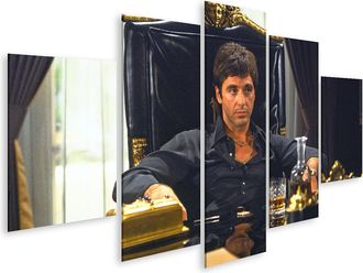 Islandburner Bild auf Leinwand Pacino Scarface Tony Montana Kult OG Gangster Movie DE Bilder Wandbilder Poster