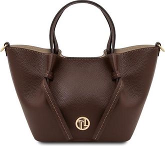 Tuscany Leather Legame - Sac Cabas en Cuir - Petit Modèle pour femme (Café)