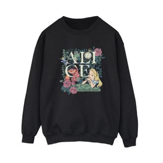 Disney Alice In Wonderland Leafy Garden Sweatshirt f&uuml;r Damen (Schwarz)