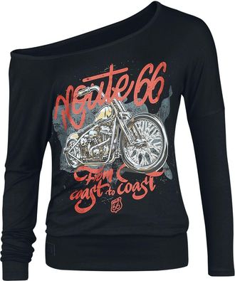 Rock Rebel by EMP Damen schwarzer Longsleeve mit l&auml;ssigem Schnitt XL