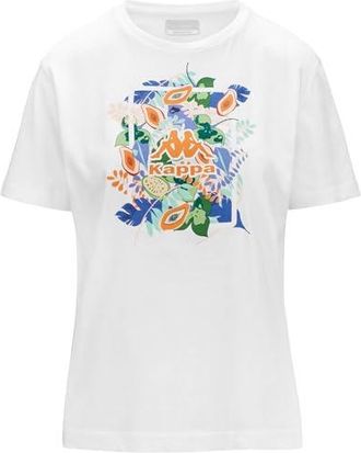 Kappa Graphik FRIENDA, T-Shirt, Blanc, L, Femme