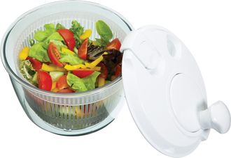KitchenCraft Mini Salatschleuder, kleine Mehrzweck-Salatschleuder, 19cm (7.5)