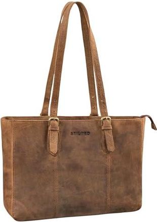 STILORD Rosalind Sac à Main en Cuir Femme - Crossbody Bag Moyen, Grand Sac à Bandoulière, Sac Shopper en Cuir Véritable, Couleur:torino - marron