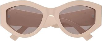 Gucci lunettes de soleil &agrave; monture g&eacute;om&eacute;trique - Tons neutres