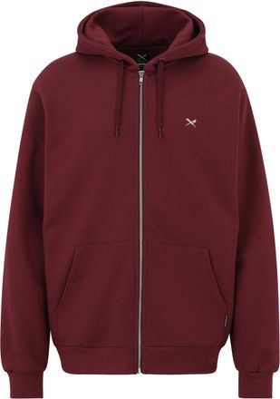 Iriedaily Herren Hoodie MINI Flag 2 Zip Bio-Baumwolle Regular Fit Wine
