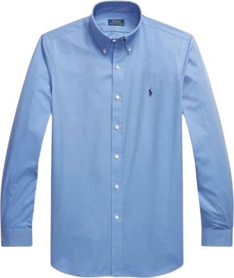 Polo Ralph Lauren Homme, Chemises, Bleu, Taille: S Chemise Popeline Stretch Coupe Sur Mesure
