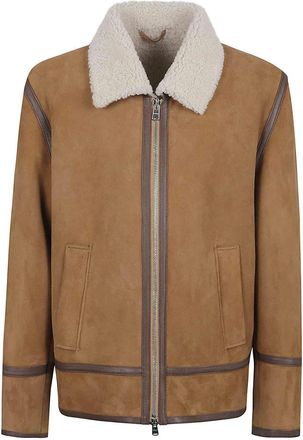 Dondup Manteau En Cuir - Camel
