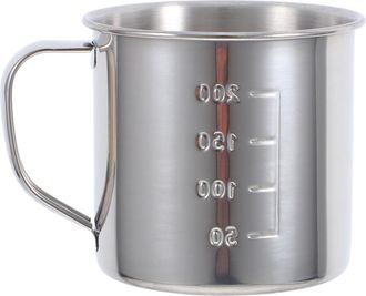 Cabilock Unzerbrechlicher Trinkbecher aus mit Griff und Messskala Robuster Metallbecher für Kindergarten und Zuhause Kindgerechte Langlebig und Alltagstauglich