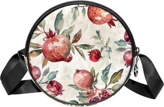 Generic Sac &agrave; bandouli&egrave;re rond pour femme, petit sac &agrave; bandouli&egrave;re avec fermeture &eacute;clair et bretelles r&eacute;glables, style d&eacute;contract&eacute; pour femmes et filles