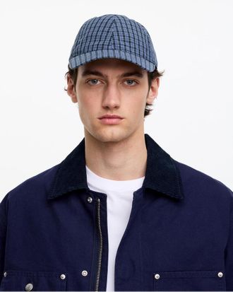 Arket Baseballkappe Aus Popeline -Blau