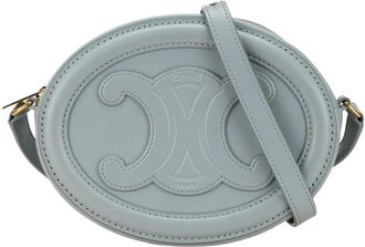 Celine Pre-owned Sac bandouli&egrave;re Cuir Triomphe Oval - Femme - Pre-owned - Bleu - Taille: ONE Size