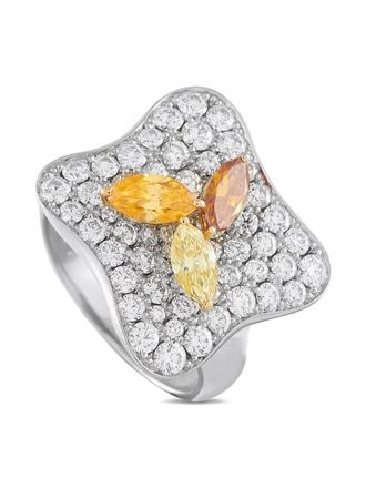 Luxury Bazaar platinum diamond ring - Silber