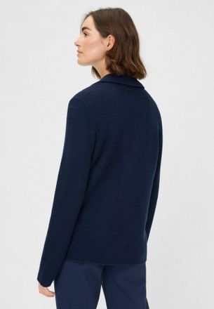 Olsen Cardigan mit Blazerkragen