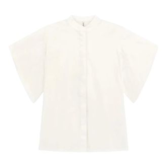 Liviana Conti Femme, Blouses et Chemises, Blanc, Taille: 38 FR Chemise &agrave; Manches Bouffantes