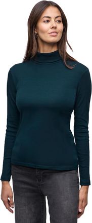 Street One Damen 3228577 Basic Rollkragenshirt, Tide Blue, 46