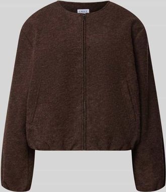 Emily van den Bergh Jacke aus Woll-Mix mit Rei&szlig;verschluss