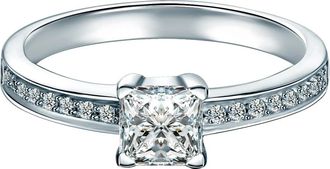 Trilani Ring - Sterling Silber Ring Zirkonia - Gr. 47 - in Silber - f&uuml;r Damen