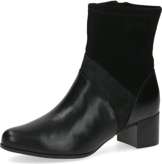 Caprice Damen Stiefeletten mit Absatz mit Reißverschluss Elegant, Schwarz (Black Comb), 37 EU
