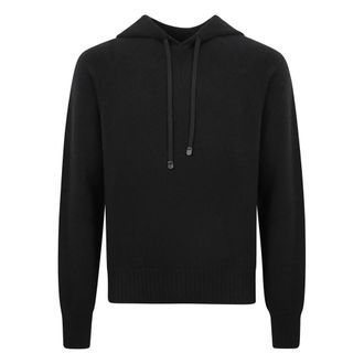 Tom Ford Homme, Sweatshirts et sweats à capuche, Noir, Taille: M Pull à capuche tricoté coupe classique