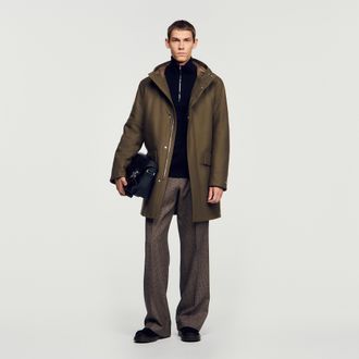 Sandro Parka aus Wolle und Kaschmir