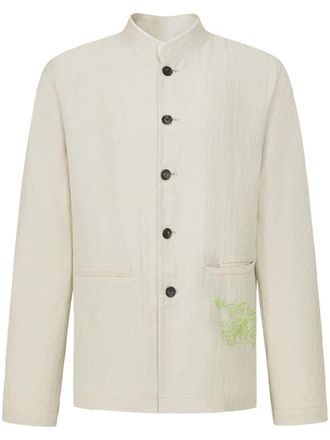 Shanghai Tang Jacke mit Fischgr&auml;tenmuster - Nude