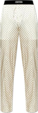Tom Ford Homme, V&ecirc;tements de nuit et de d&eacute;tente, Beige, Taille: L Silk Pajama Bottoms