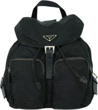 Prada unisex, Pre-owned, Noir, Taille: ONE Size Sac à dos vintage en nylon Pre-owned
