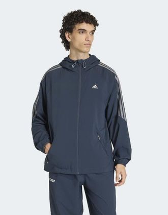 adidas Originals Veste coupe-vent classique &agrave; rayures - Encre cr&eacute;puscule-Bleu marine