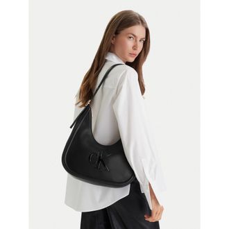 Calvin Klein Handtasche Calvin Klein Bold Ck Crescent Bag LV04F3427G Schwarz