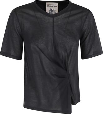 Semicouture Femme, Tops, Noir, Taille: 38 FR T-Shirt Ophelia
