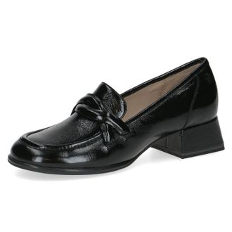 Caprice Damen Trotteur aus Leder mit Blockabsatz, Schwarz (Black Naplak), 37 EU