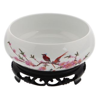 Artibetter Keramik Lotusblumen Pflanzschale f&uuml;r Hydrokultur mit Kunststoffbasis &Uuml;bertopf f&uuml;r Bonsai und Zimmerpflanzen Passend f&uuml;r Moderne Wohn und Arbeitszimmer