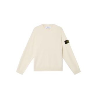 Stone Island Weicher Baumwollstrick Crewneck Pullover - - Knitwear - Herren - Beige - L